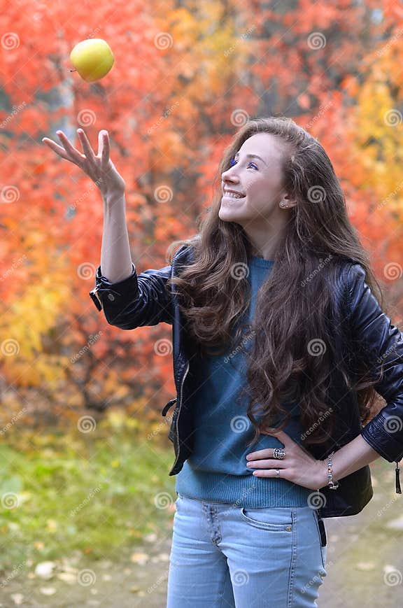 Autumn fun stock photo. Image of autumn, smile, color - 27144640