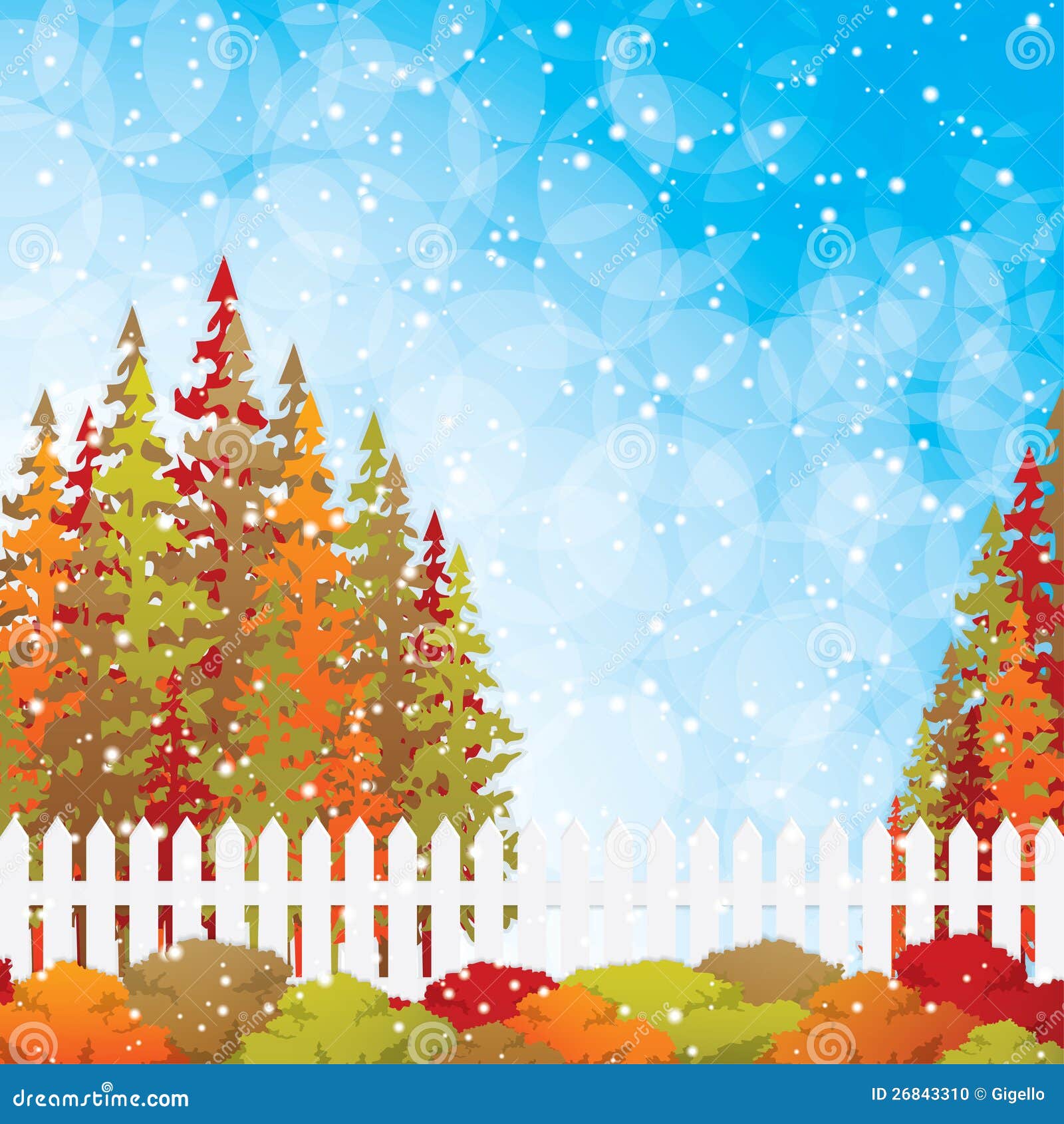 Autumn garden stock vector. Illustration of decorative - 26843310