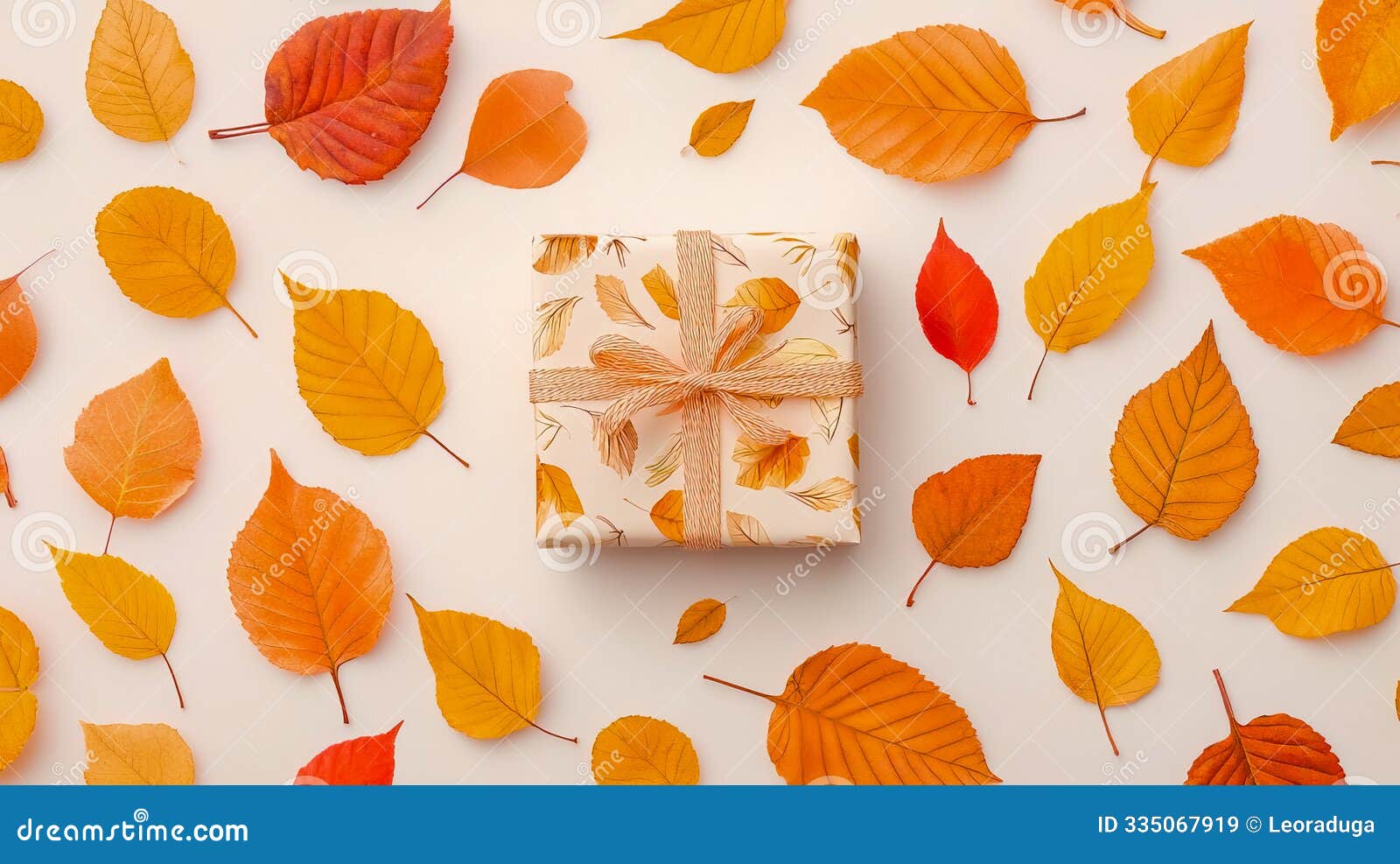 Autumn Gift Wrap Pattern, Printable, Plain Background, Autumn Leaves ...