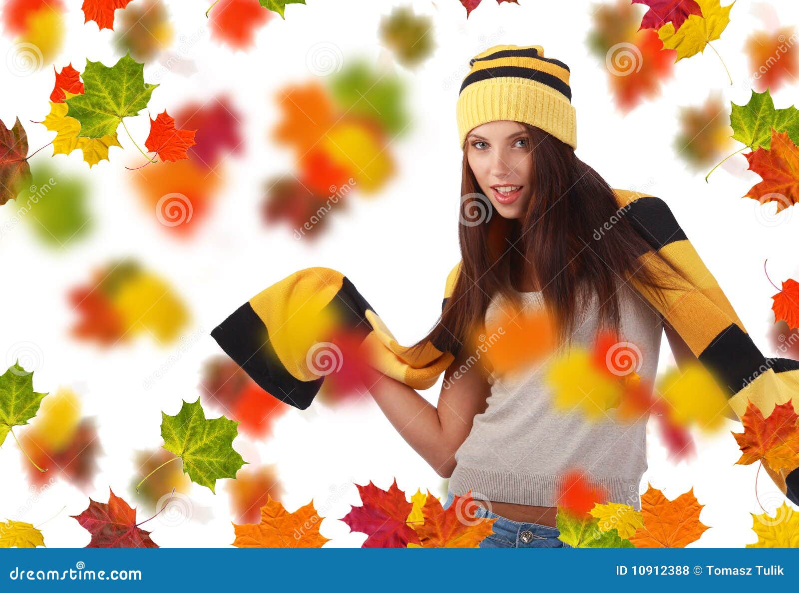 Autumn girl stock photo. Image of girl, cute, makeup - 10912388