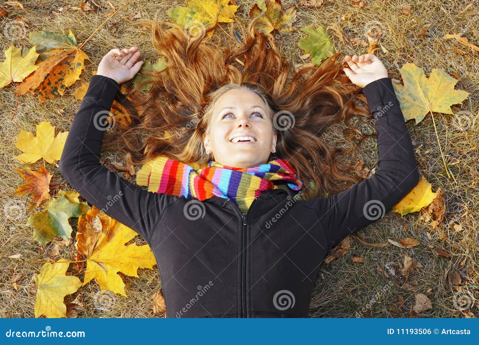 Autumn Girl stock photo. Image of complexion, cheerful - 11193506