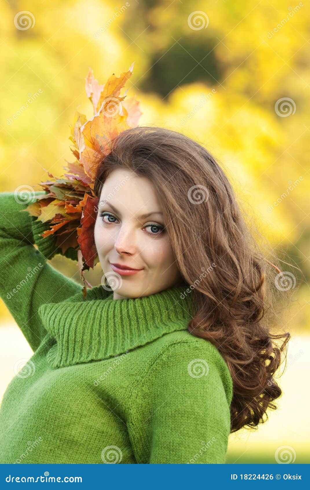 Autumn girl stock photo. Image of lifestyles, maple, girl - 18224426