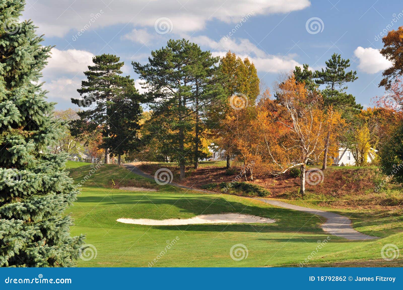 Autumn Golf stock photo. Image of golf, challenge, flagstick - 18792862
