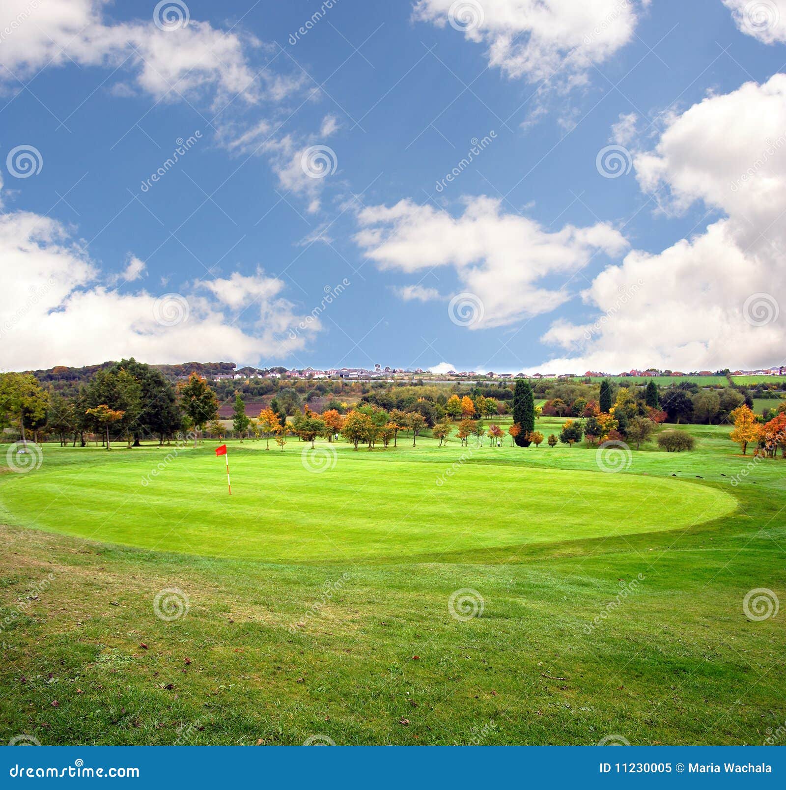 Autumn Golf Course stock image. Image of putting, fall - 11230005