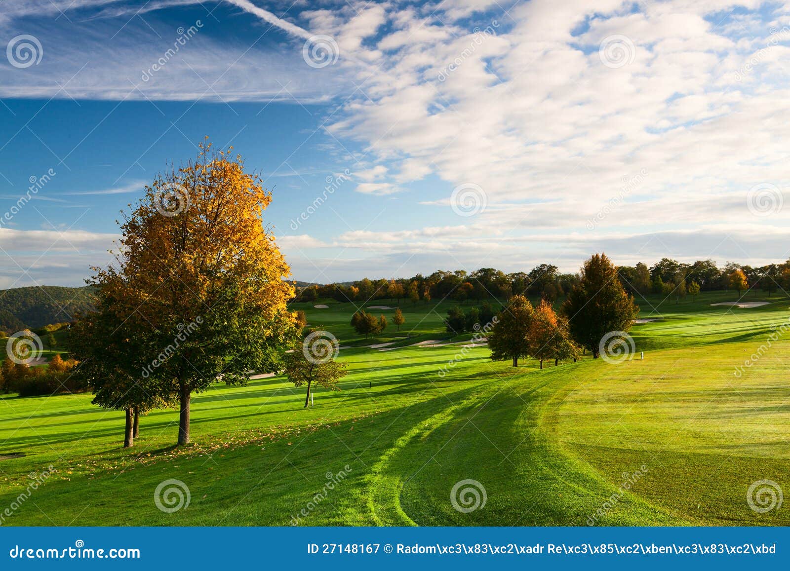 Autumn golf course stock image. Image of drive, leisure - 27148167