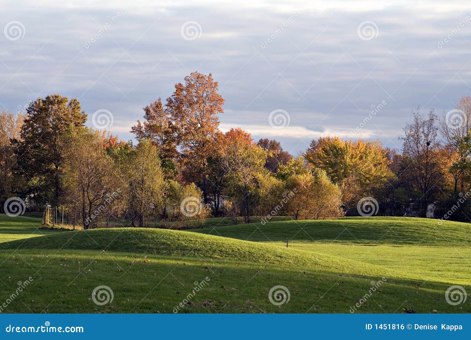 Autumn Golf Course Landscape Stock Photo - Image of grass, shrubs: 1451816