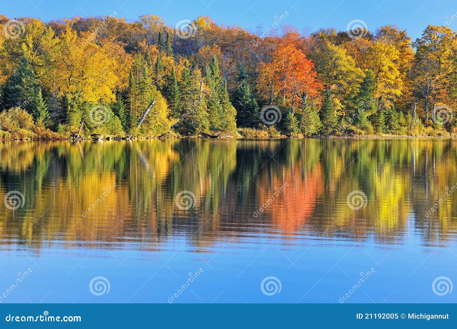 Autumn at Grand Sable Lake stock image. Image of rocks - 21192005