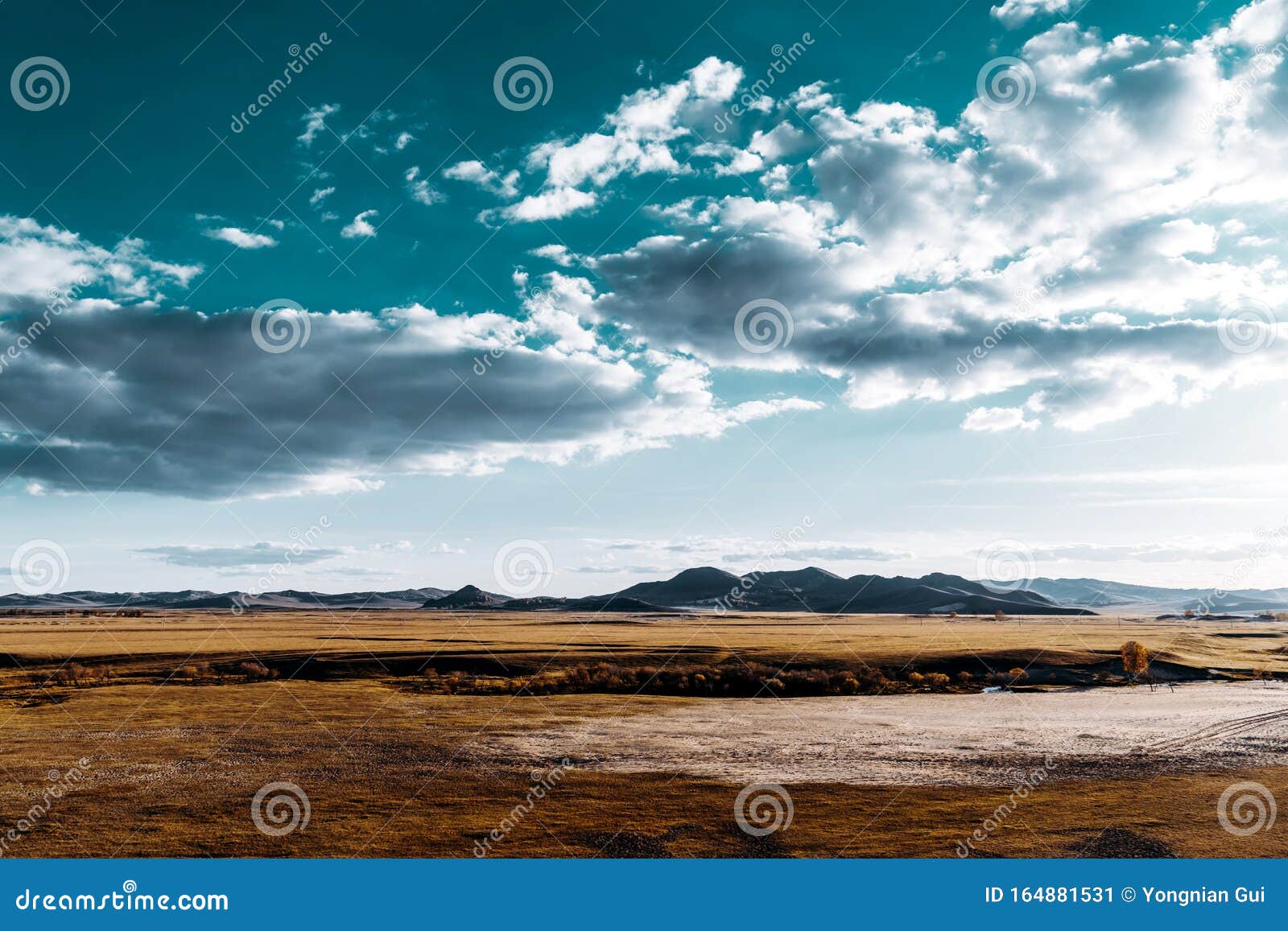 Autumn Grasslands of Inner Mongolia Stock Image - Image of golden ...