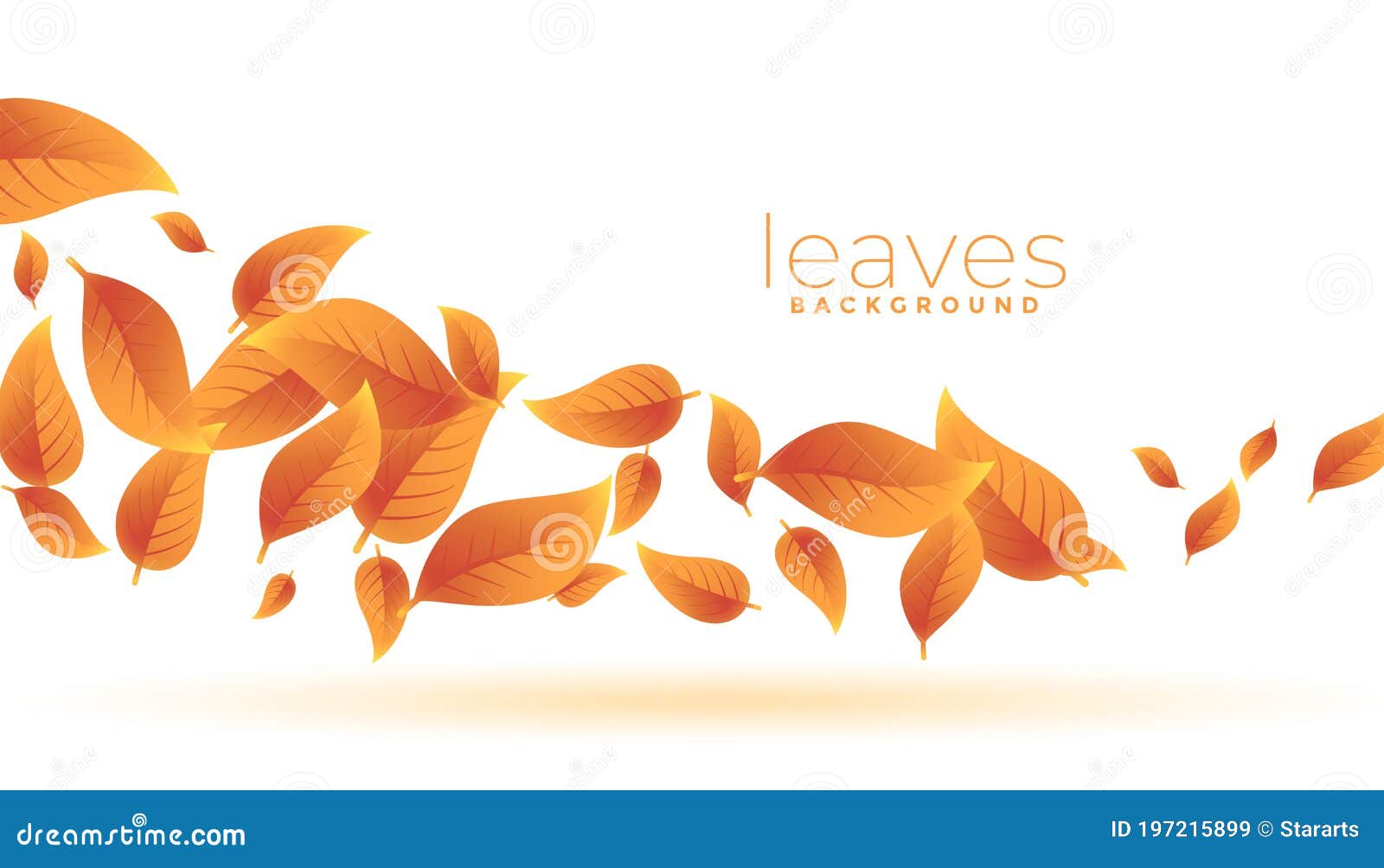 Autumn Green Leaves Falling Background Design Stock Vector ...