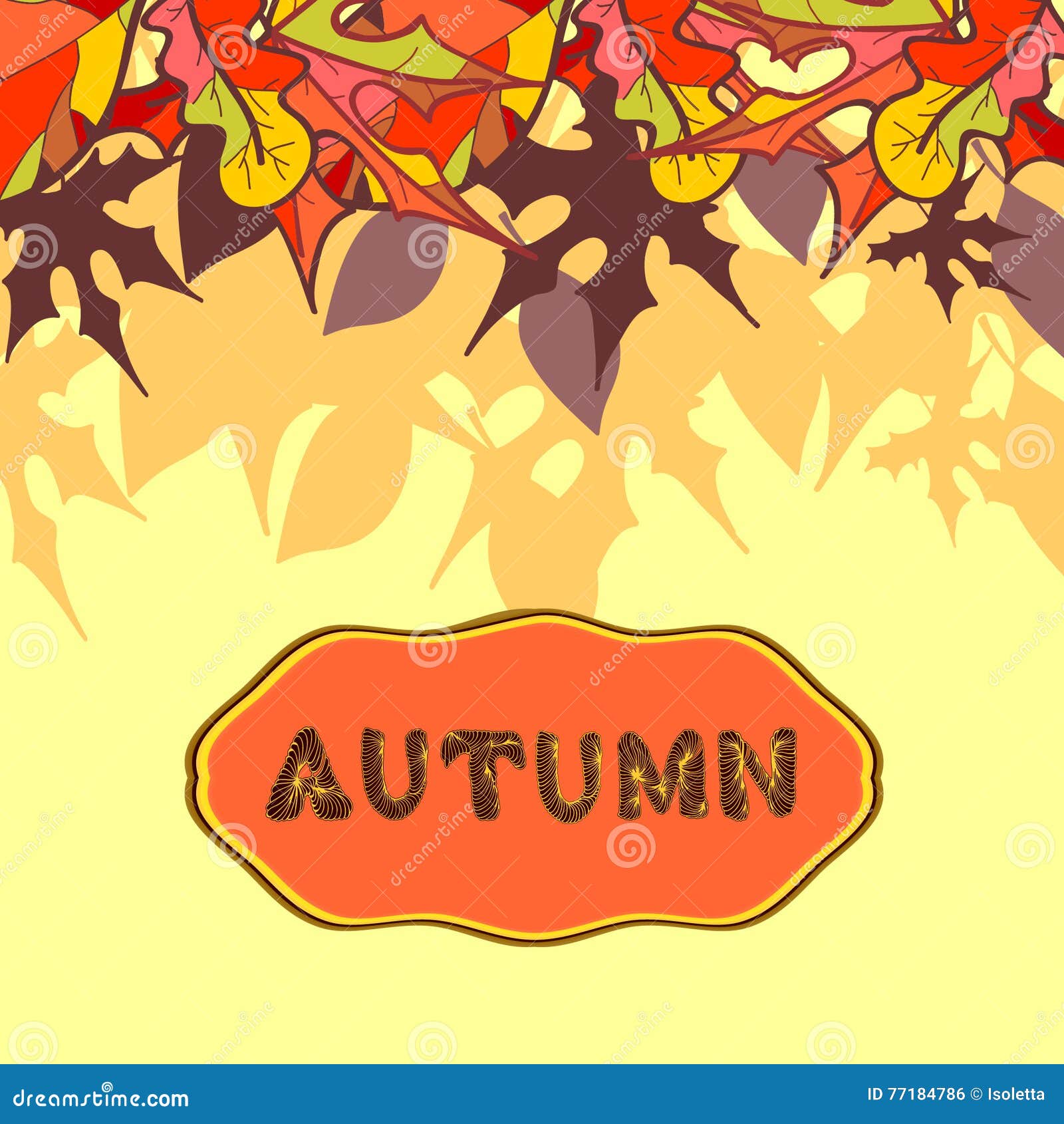 Autumn Greeting Card Stock Vector Illustration Of Love 77184786