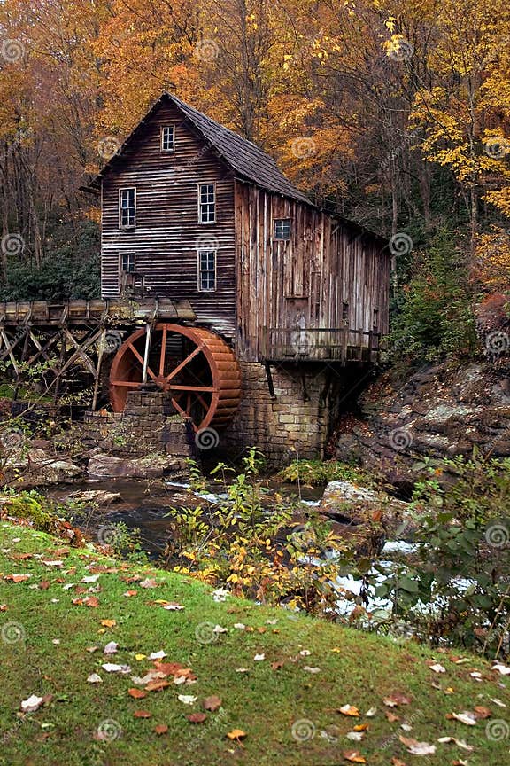 Autumn at the Grist Mill stock photo. Image of forest - 1434154