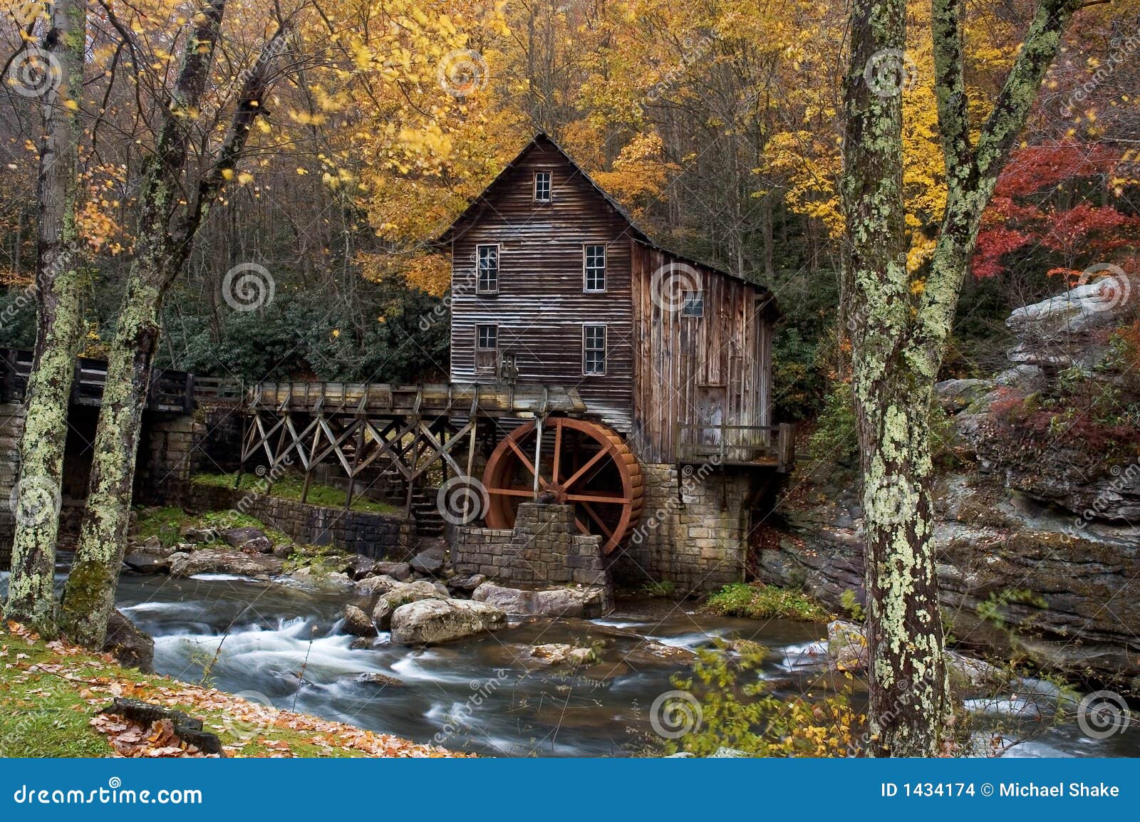 Autumn at the Grist Mill stock photo. Image of grist, beautiful - 1434174