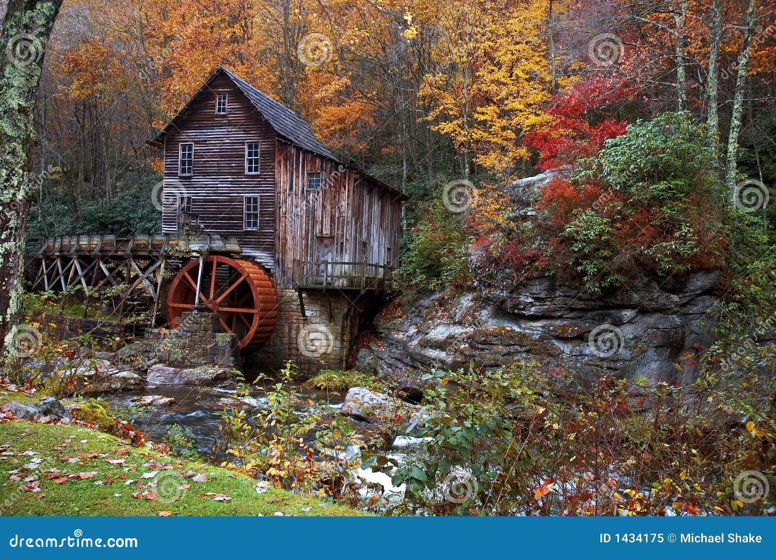 Grist Mill Pond Behind The Scenes Waterfall Royalty-Free Stock Image ...