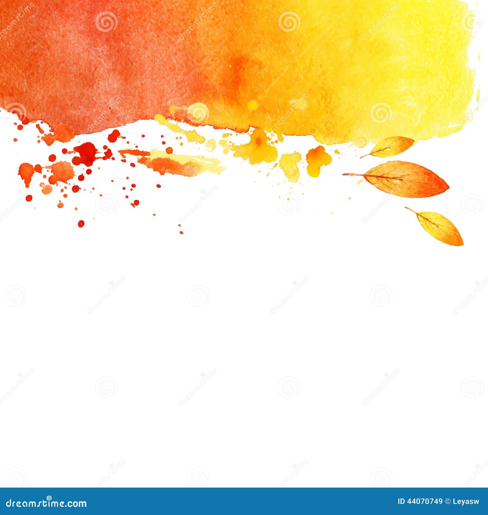 Autumn Grunge Watercolor Background. Stock Vector - Illustration of ...