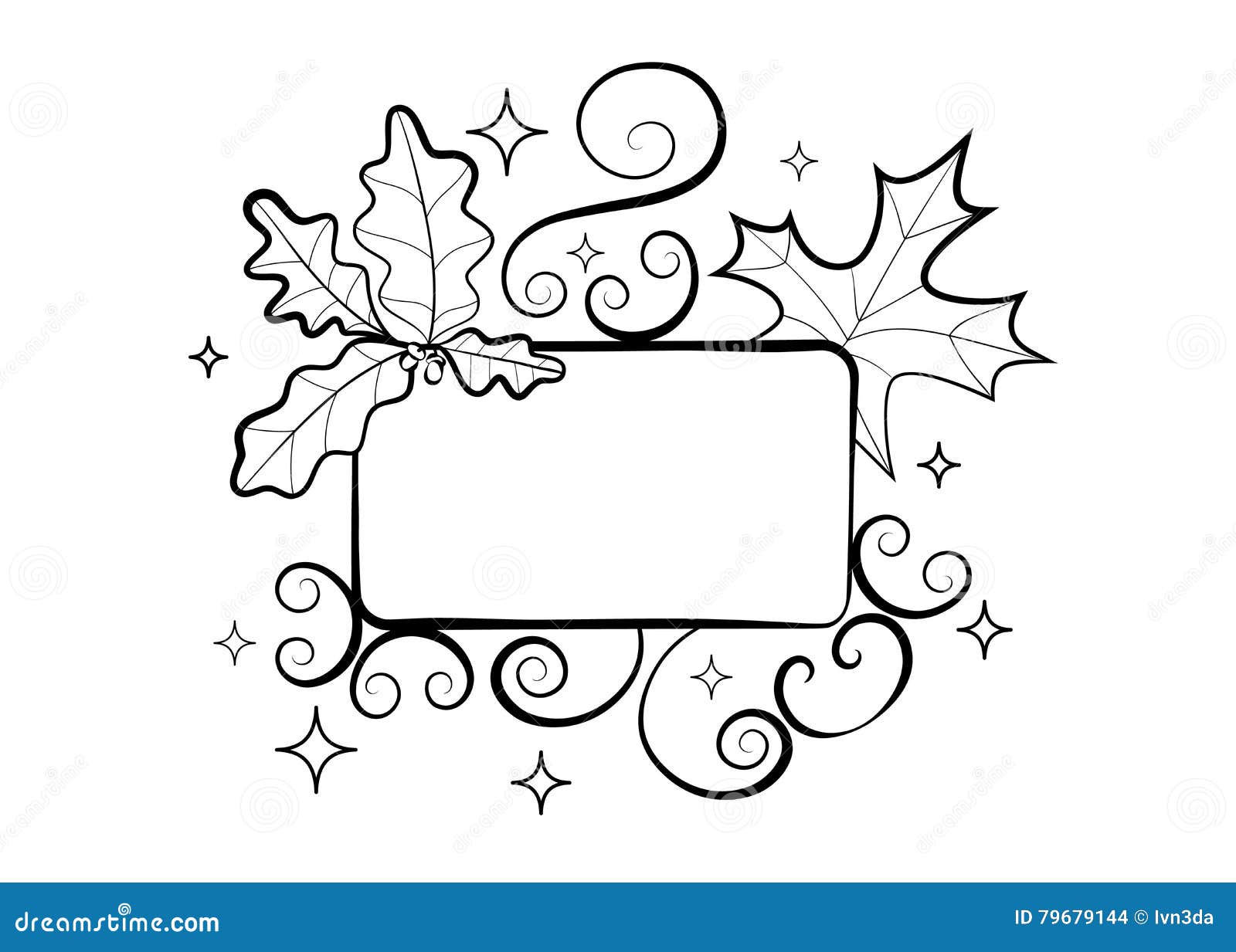 Autumn Hand-drawn Composition. Fall Season Frame with Leaves Stock ...