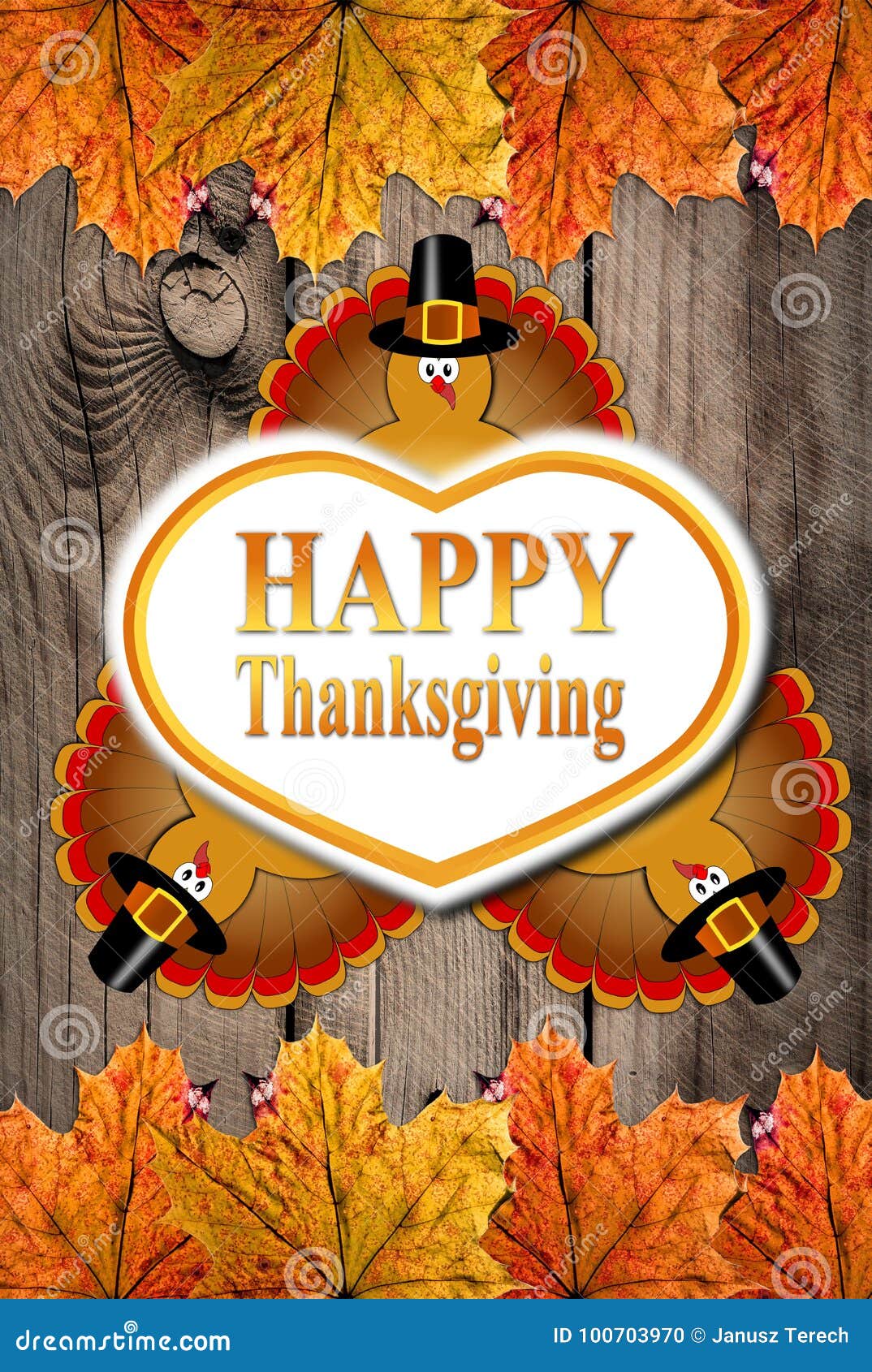 Autumn Happy Thanksgiving Background Stock Illustration - Illustration ...