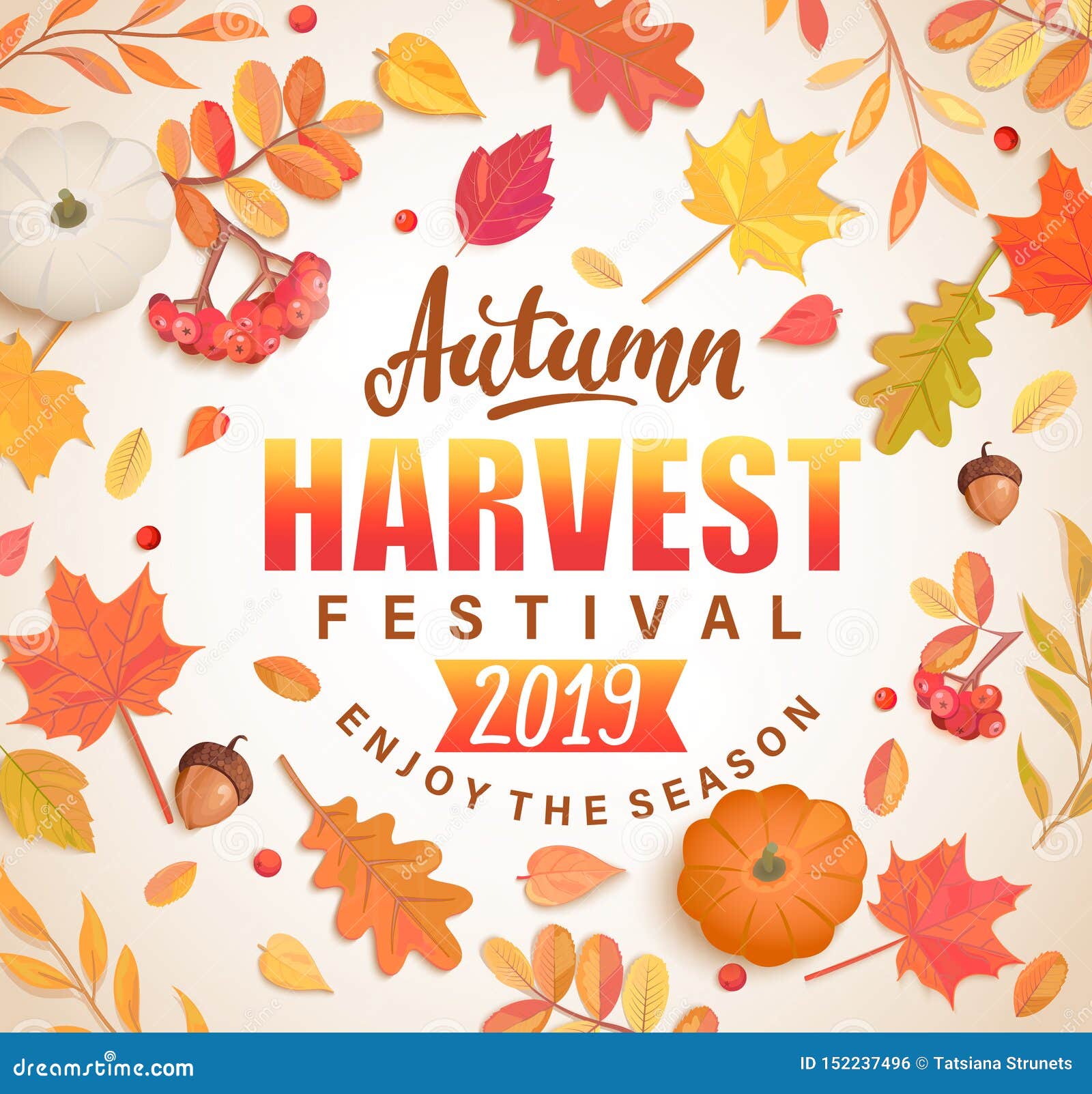 Autumn Harvest Festival Banner Stock Vector Illustration Of Flyer