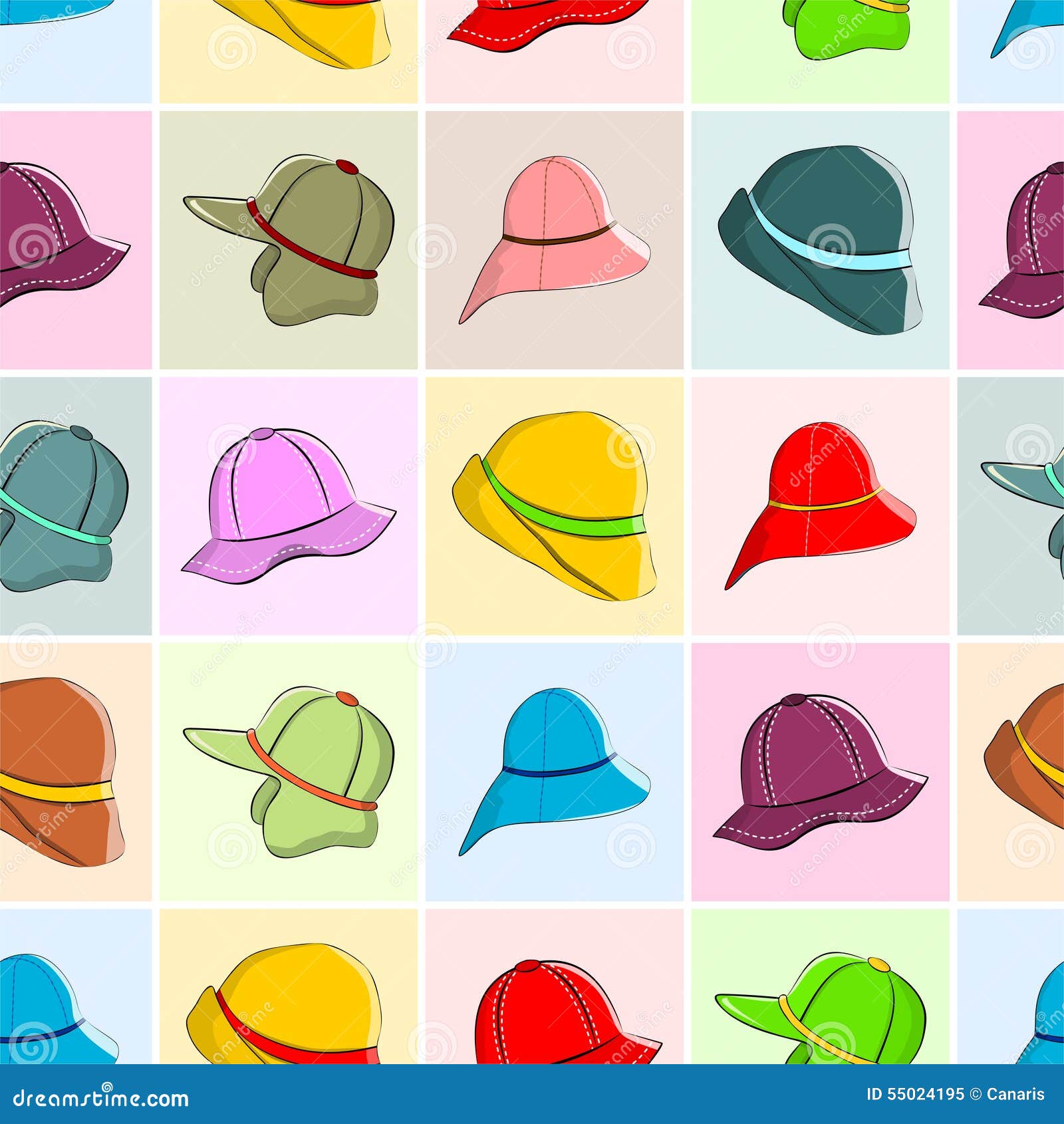 Autumn hats set stock illustration. Illustration of drawing - 55024195