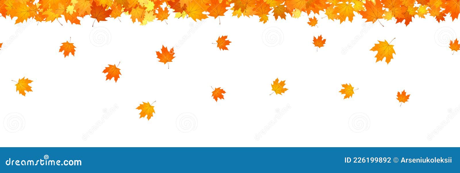 Autumn Header Overlay of Falling Maple Leaves. Stock Vector ...