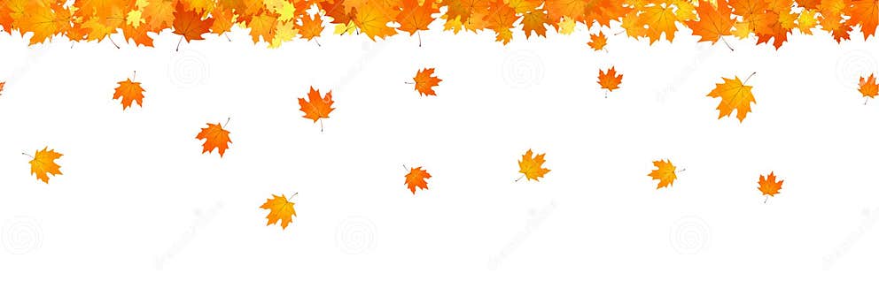 Autumn Header Overlay of Falling Maple Leaves. Stock Vector ...
