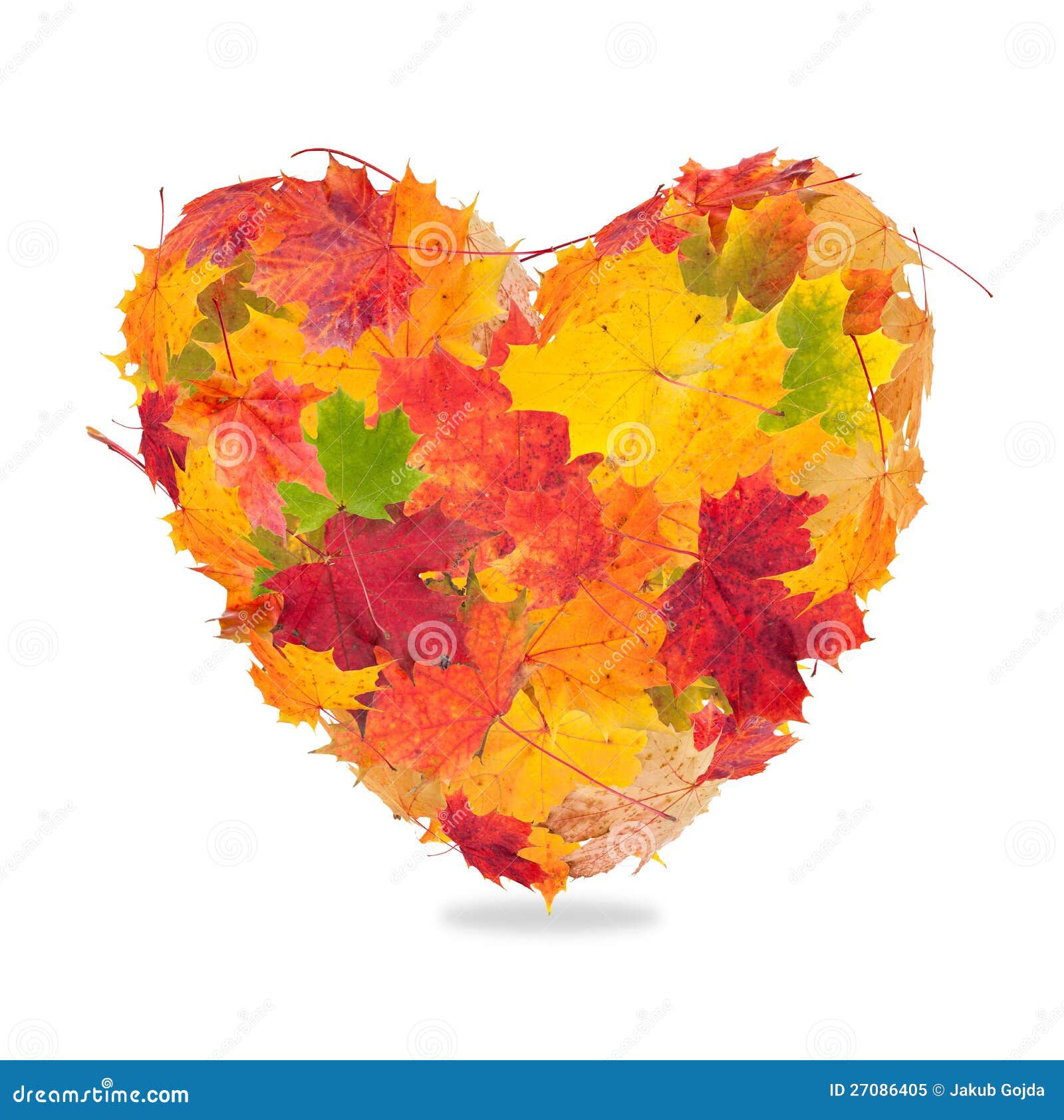 Autumn heart stock image. Image of decoration, fall, collage - 27086405