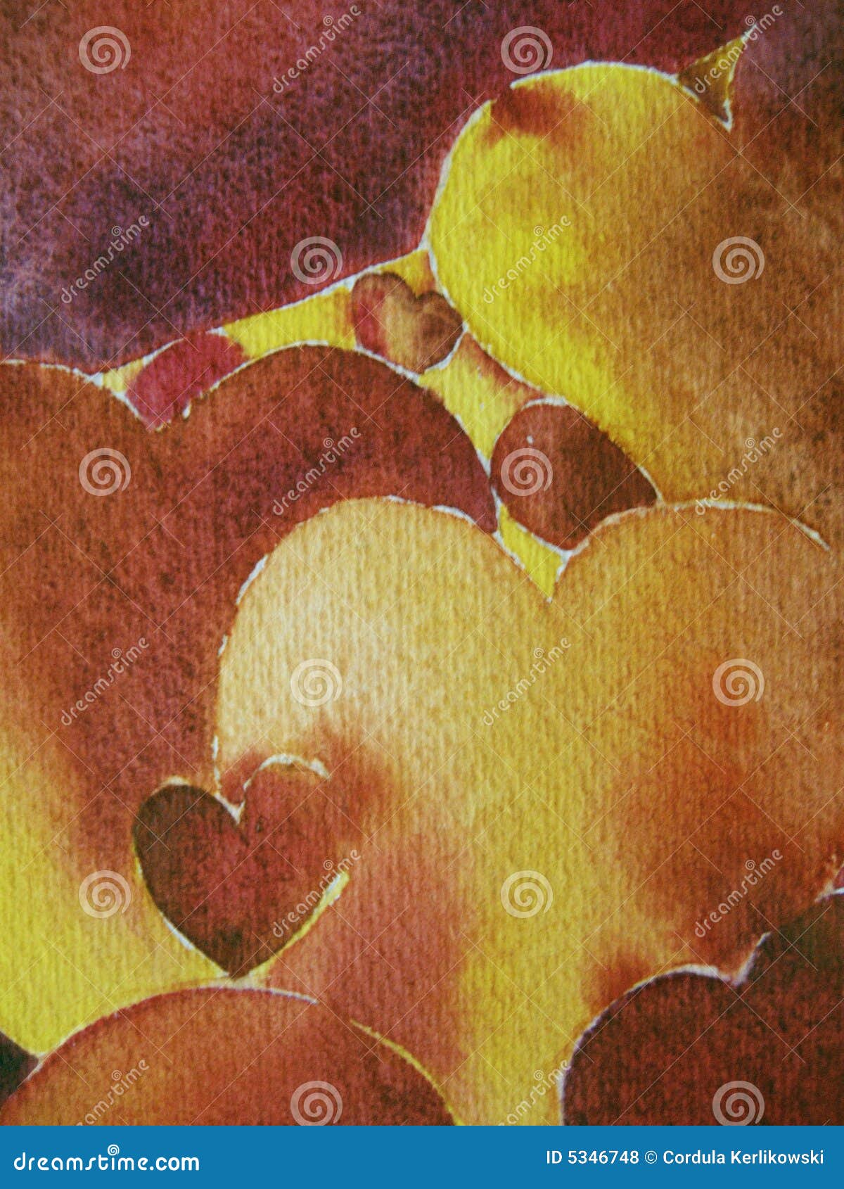 Autumn Hearts stock illustration. Illustration of love - 5346748