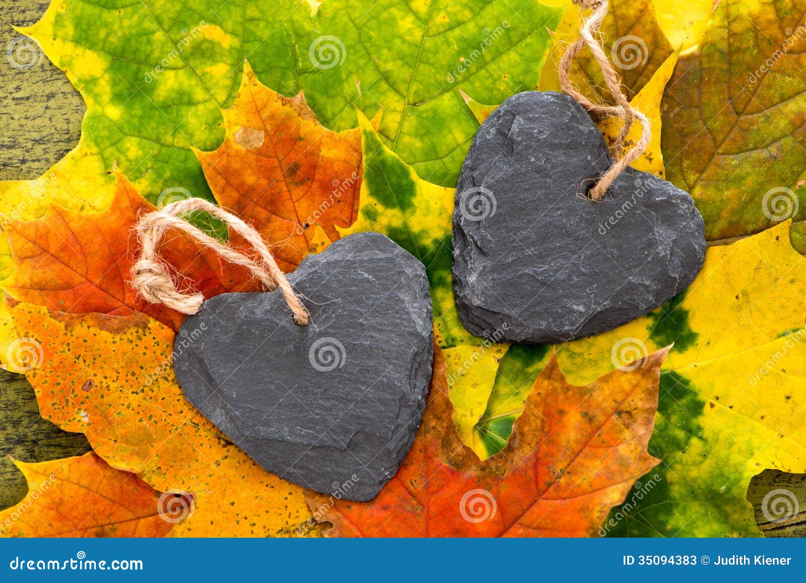 Autumn hearts stock image. Image of textile, slate, natural - 35094383