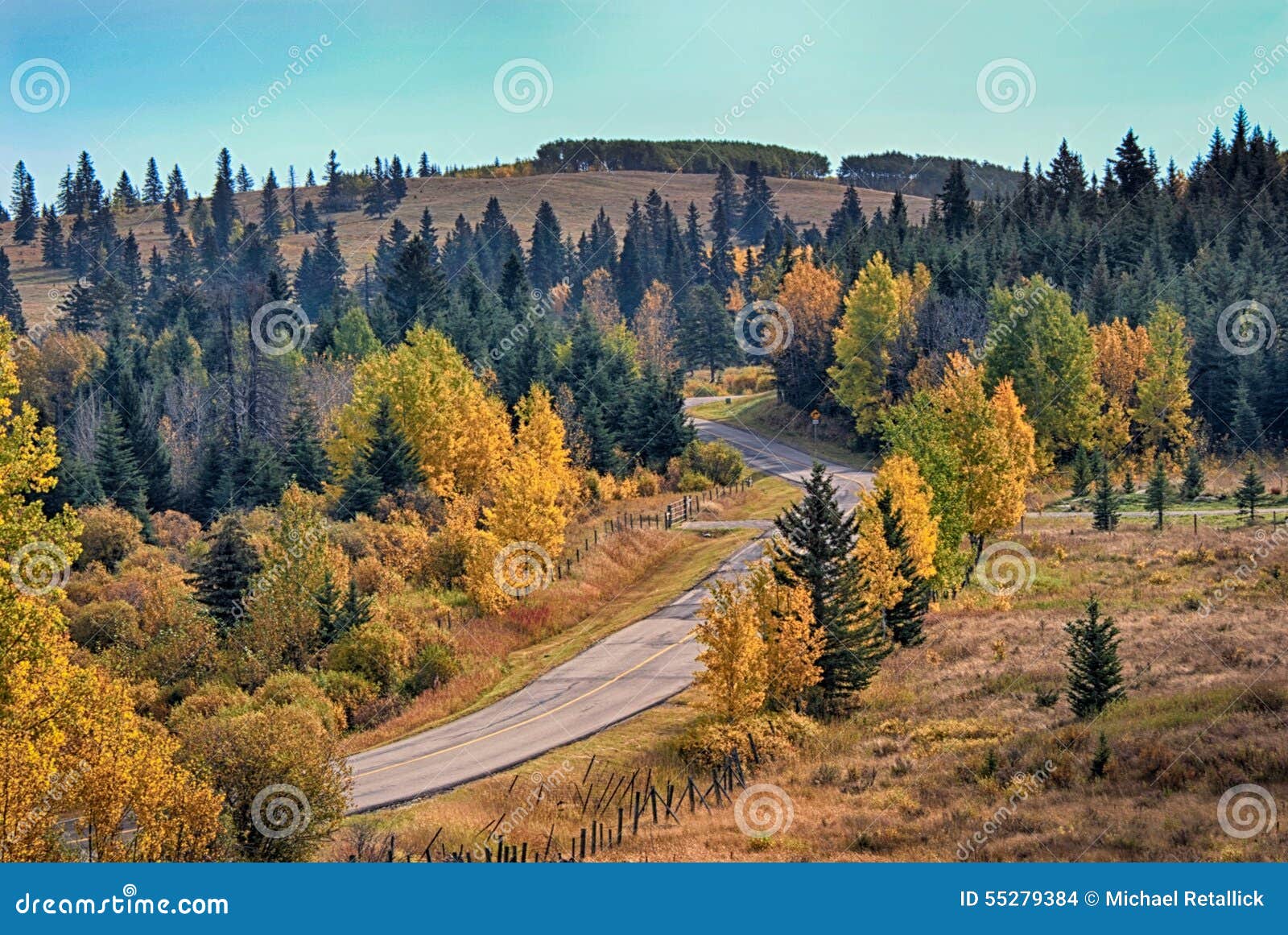 Autumn Highway stock photo. Image of road, highway, foothills - 55279384
