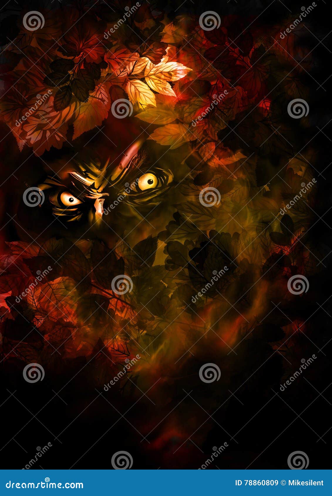 Autumn horror background stock illustration. Illustration of graphic ...