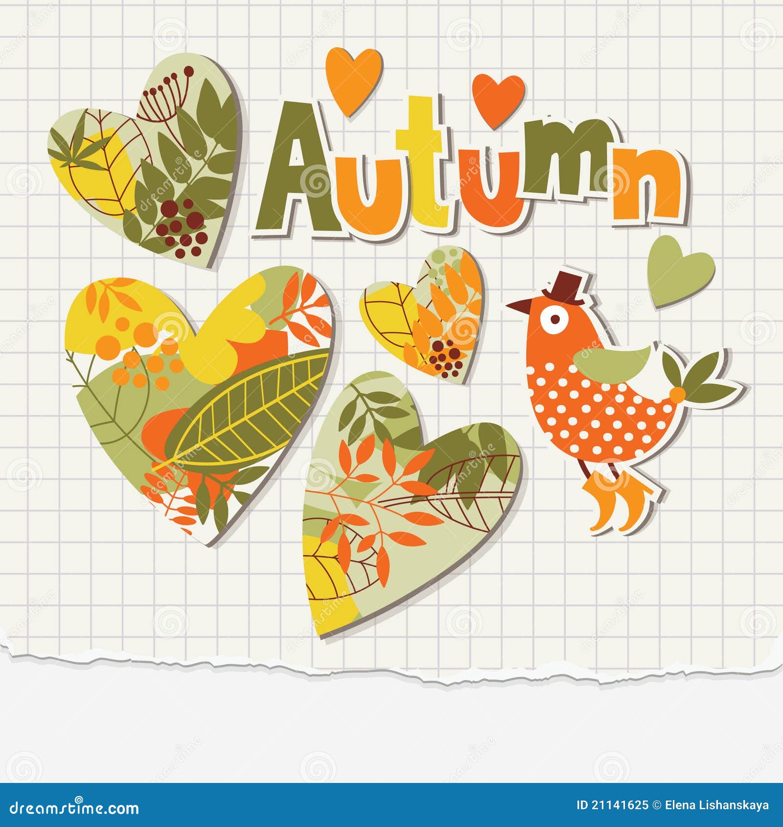Autumn illustration stock vector. Illustration of notebook - 21141625