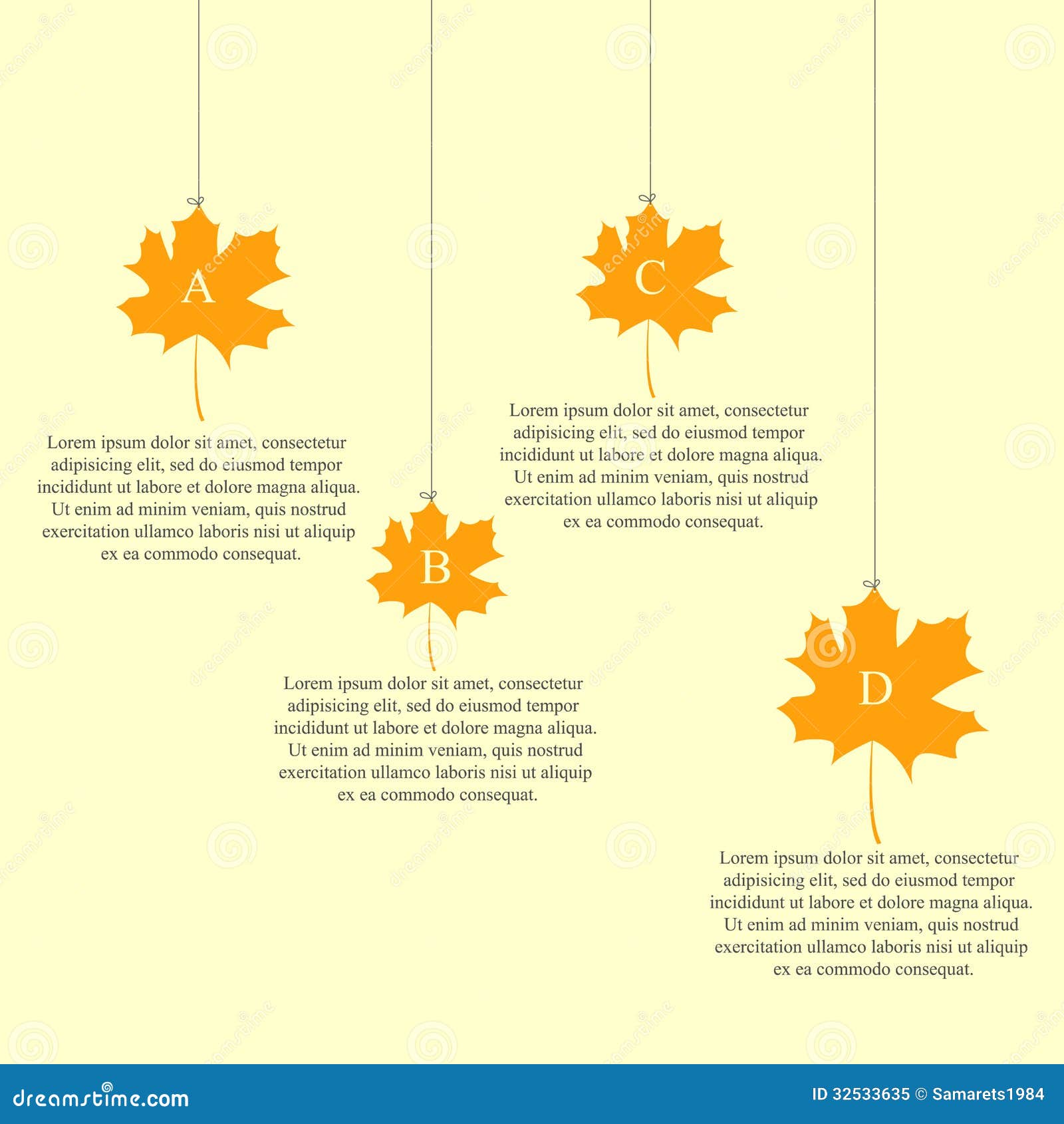 Autumn Infographic with Maple Leaves Stock Vector - Illustration of ...