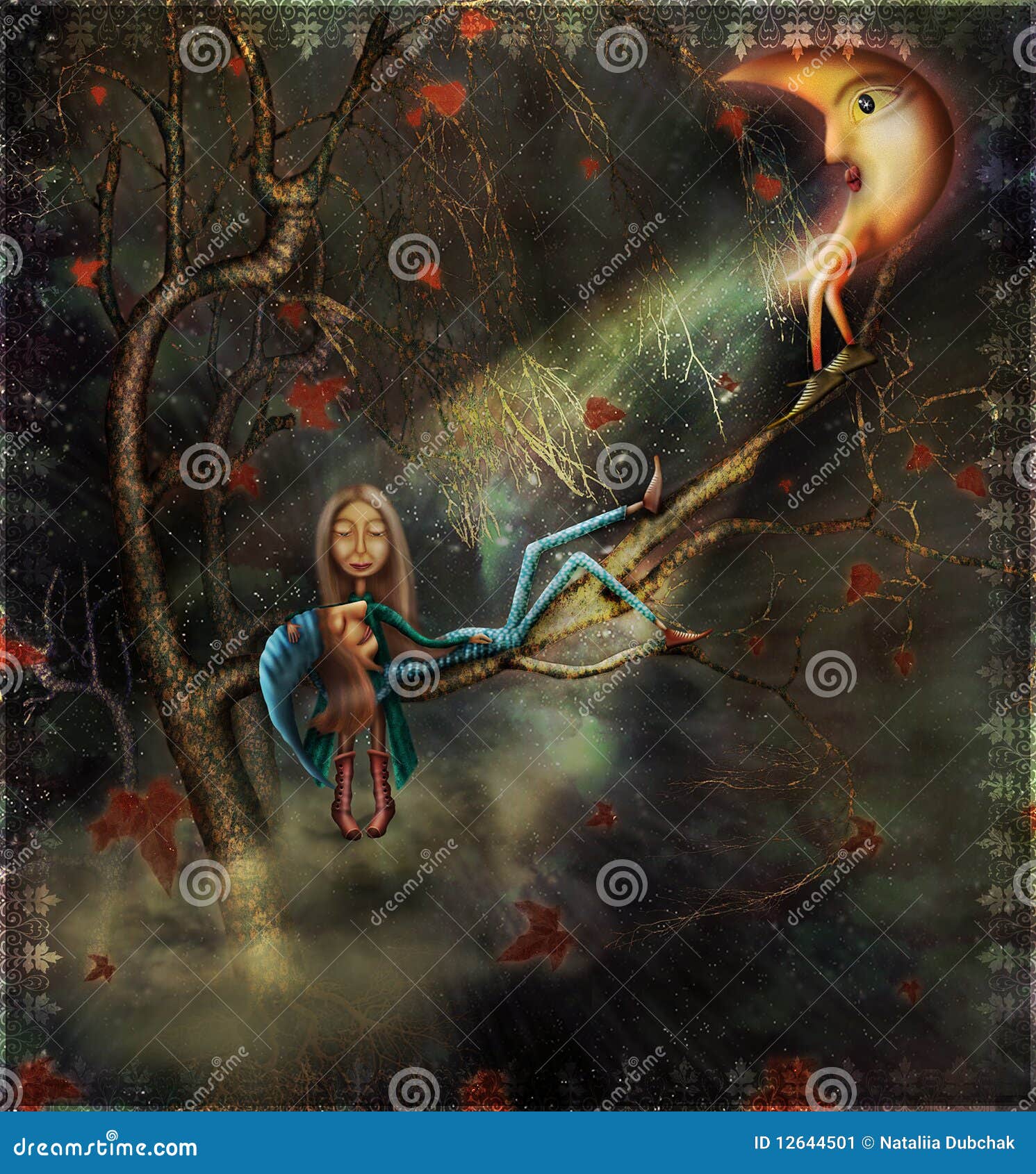 Autumn.Its dream. stock illustration. Illustration of nature - 12644501