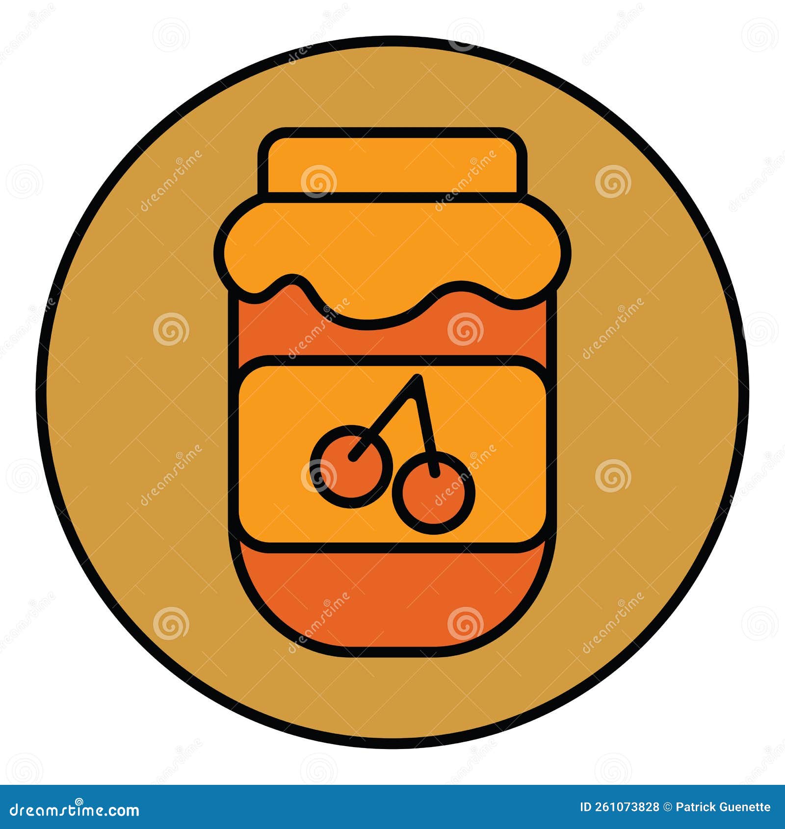 Autumn jam, icon stock vector. Illustration of organic - 261073828