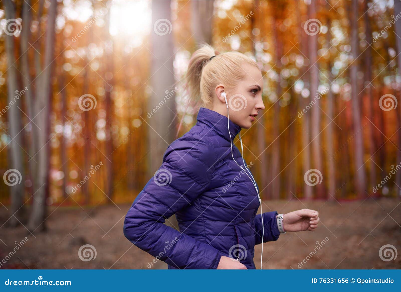 Autumn jogging stock photo. Image of focus, away, equipment - 76331656