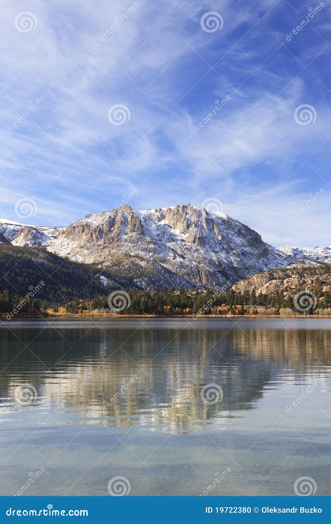 Autumn at June Lake in California Stock Photo - Image of solitude ...