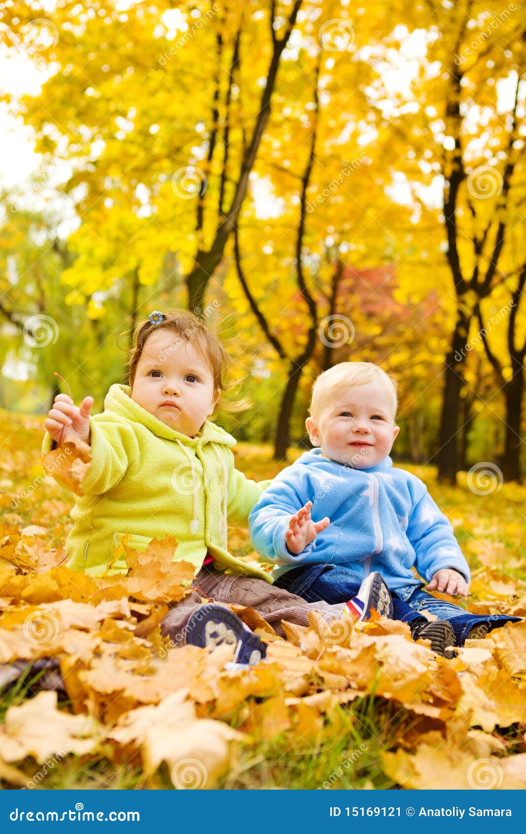 Autumn kids stock image. Image of happy, autumn, kids - 15169121