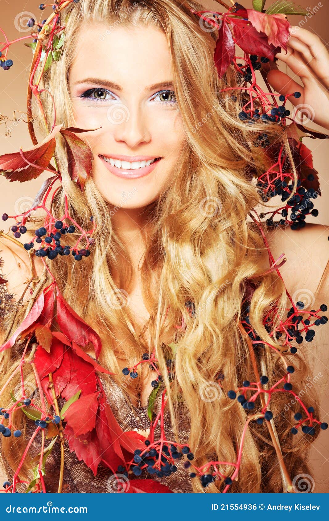 Autumn lady stock photo. Image of girl, leaf, blonde - 21554936