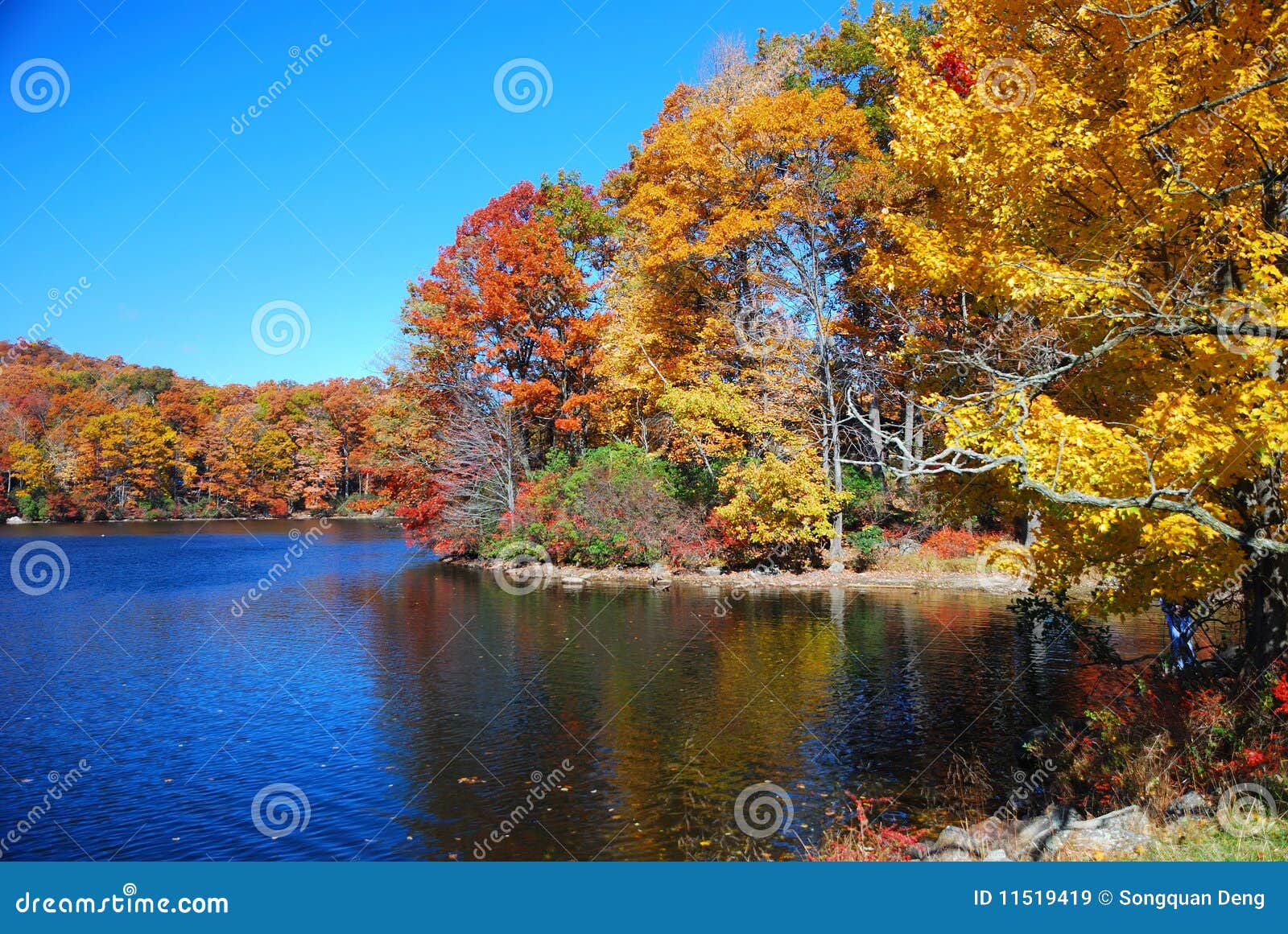 Autumn Lake stock image. Image of mountain, colorful - 11519419
