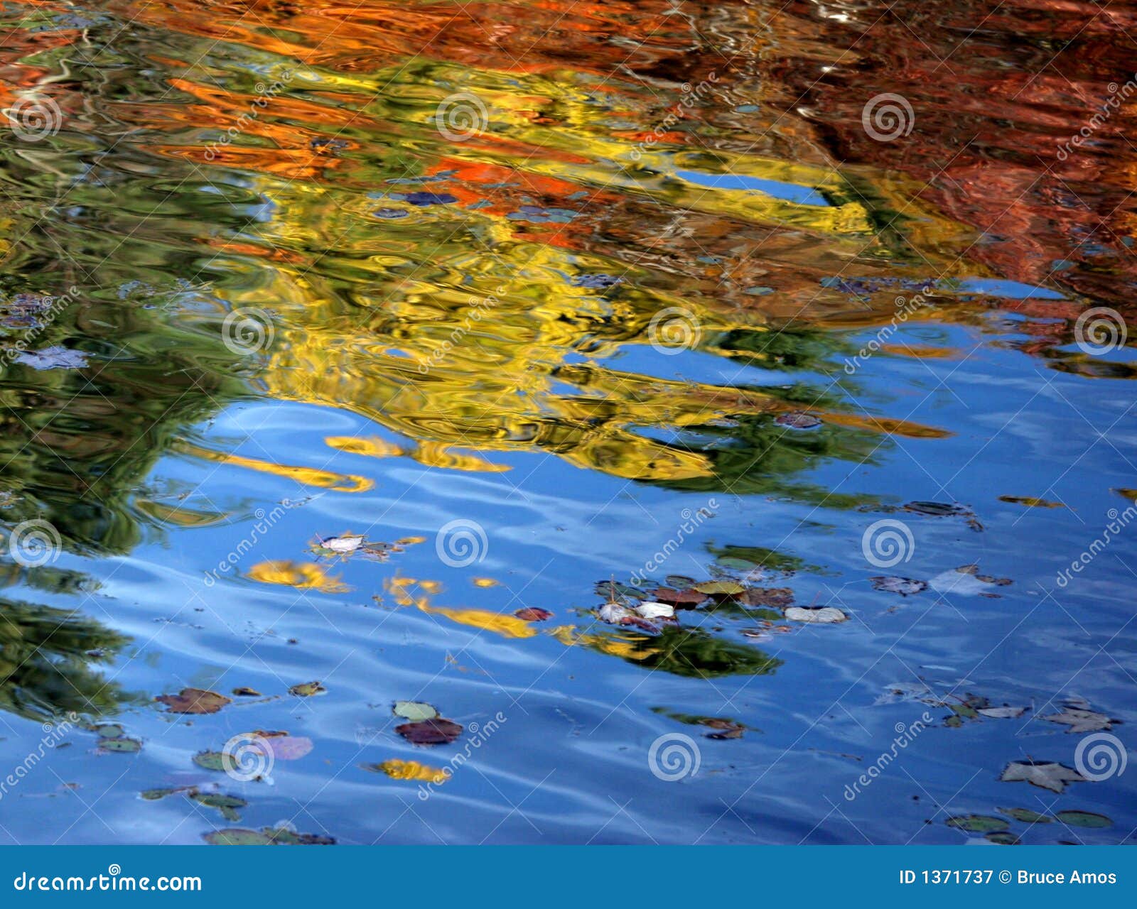 Autumn lake abstract stock image. Image of foliage, outdoor - 1371737