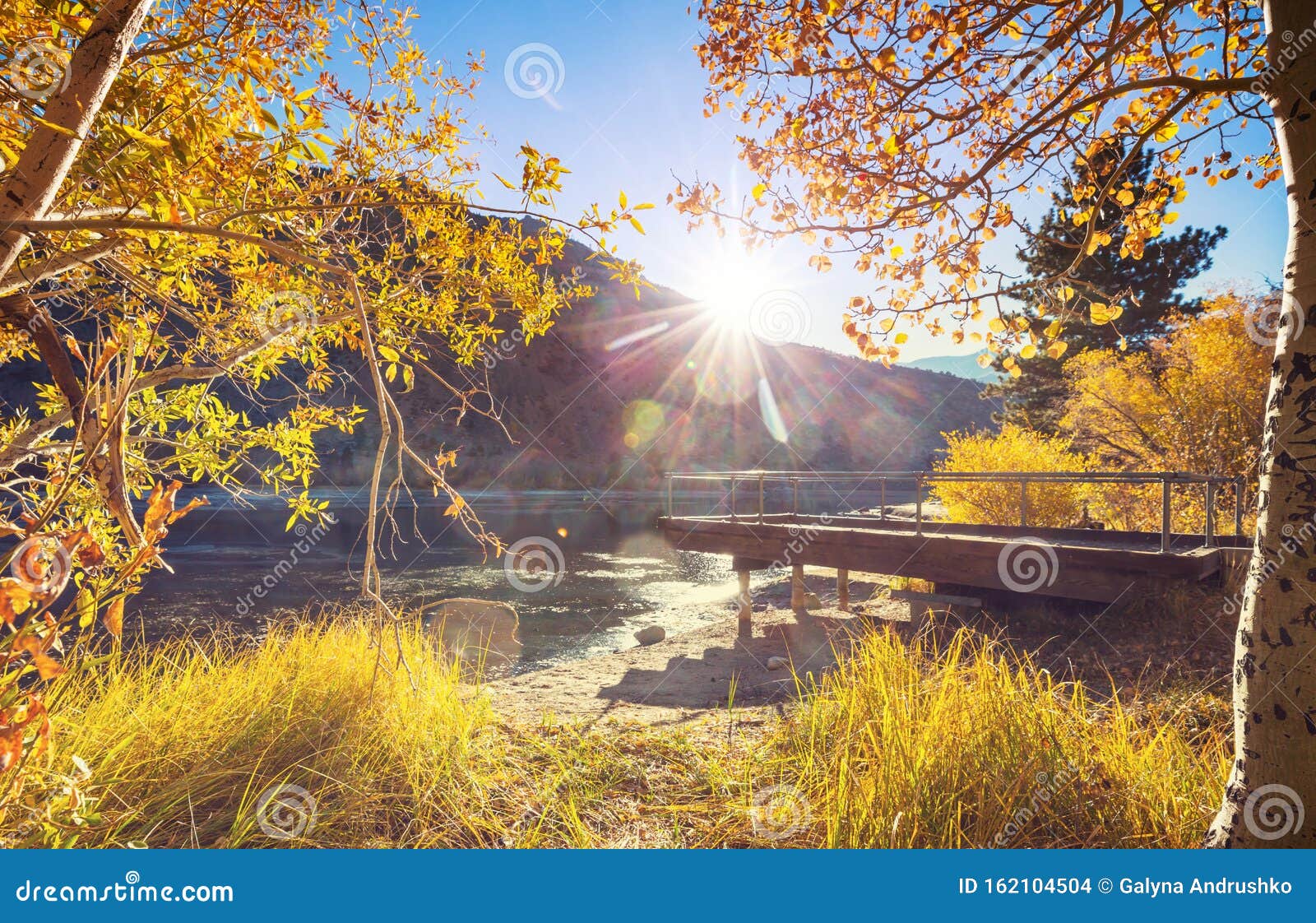 Autumn lake stock photo. Image of beautiful, relaxation - 162104504