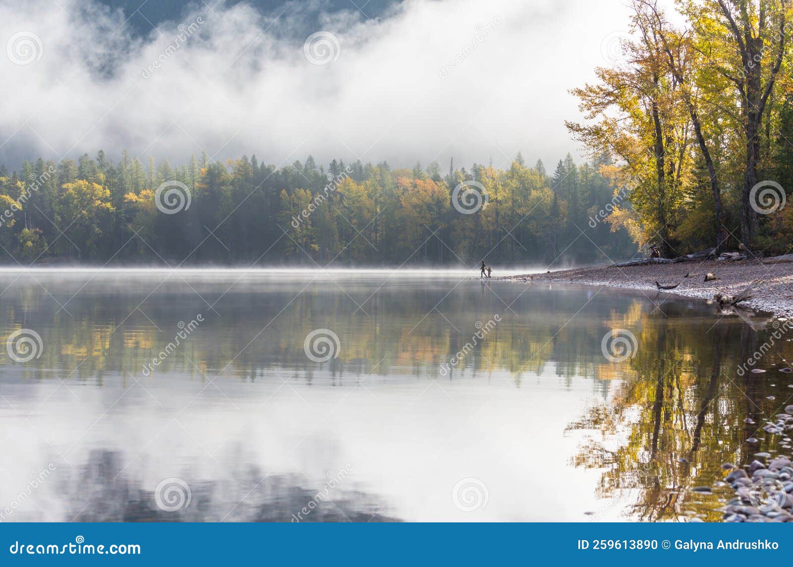 Autumn lake stock photo. Image of calm, foliage, beautiful - 259613890