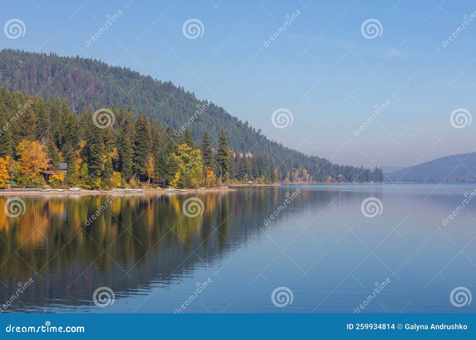 Autumn lake stock photo. Image of nature, scenic, relaxation - 259934814