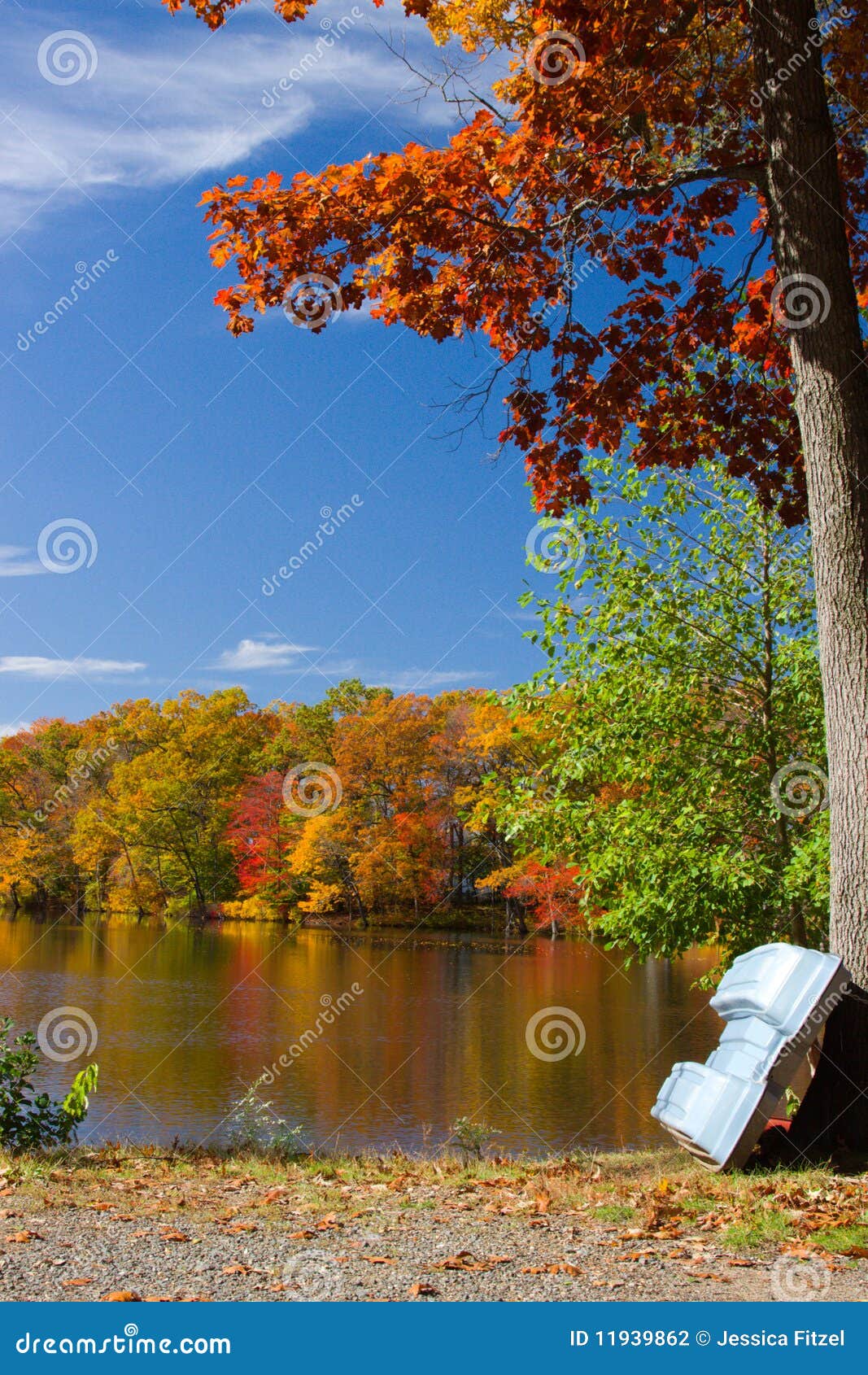 Autumn Lake Landscape stock photo. Image of holiday, tree - 11939862