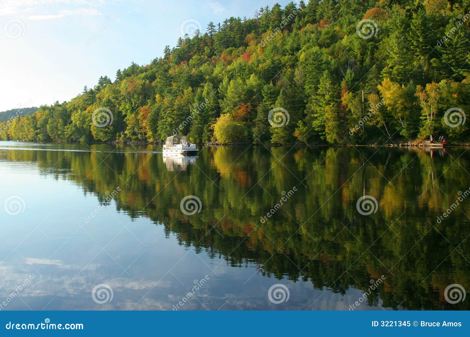 Autumn lake reflection stock image. Image of brilliant - 3221345