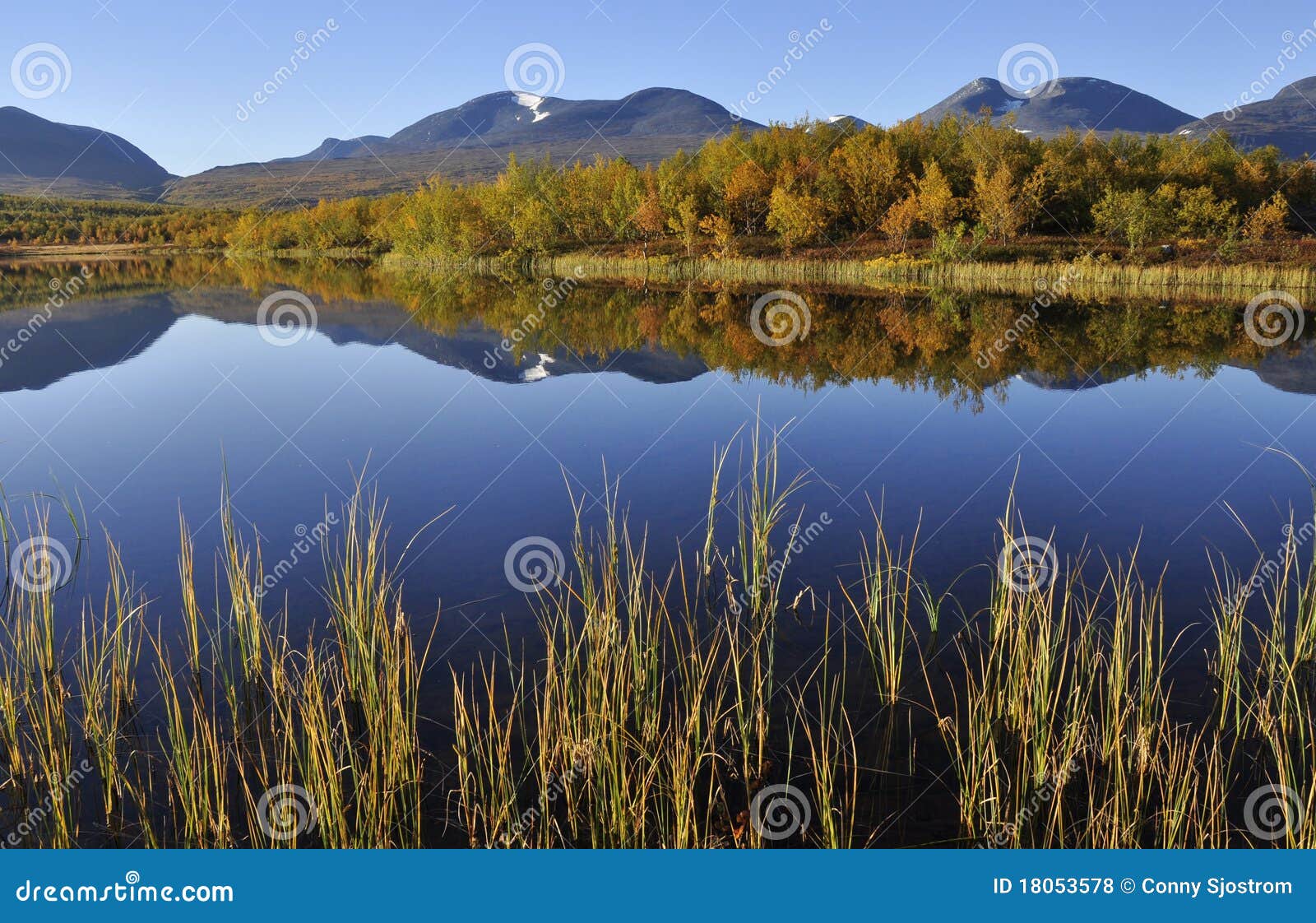 Autumn lake scenery stock photo. Image of outdoor, mountainous - 18053578