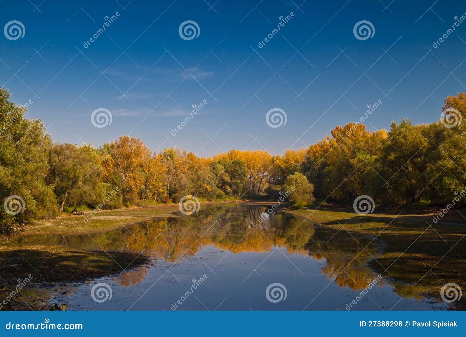 Autumn lake scenery stock photo. Image of lake, reserve - 27388298