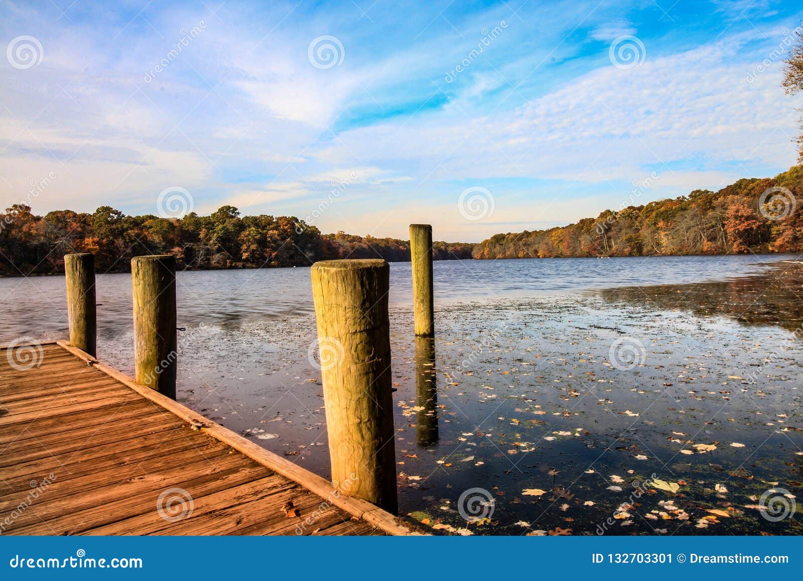 Autumn lake view stock image. Image of glassy, crisp - 132703301
