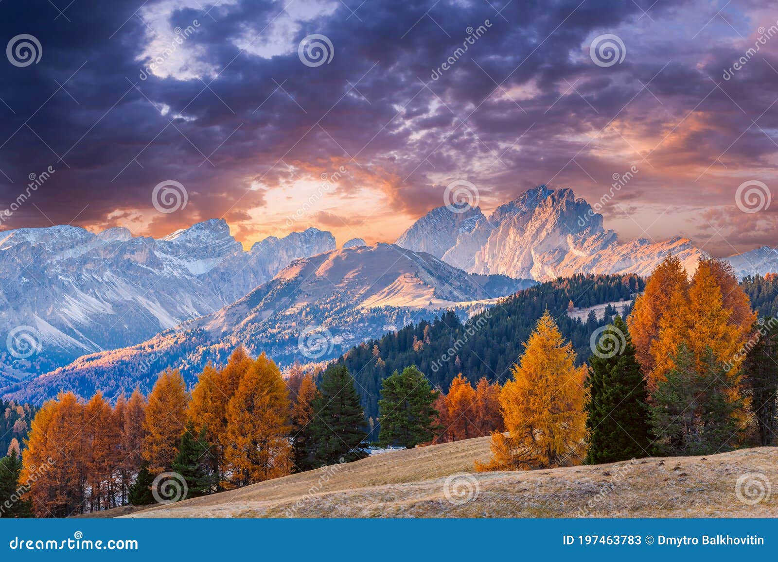 Autumn Landscape with Mountains Stock Image - Image of travel, fall ...