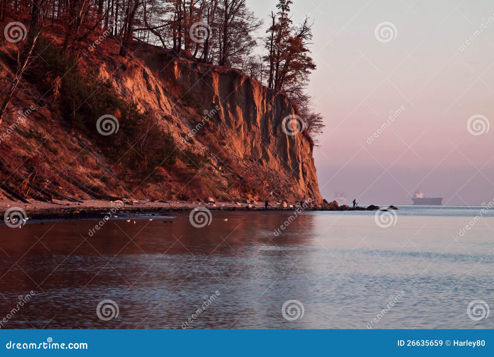 Autumn Landscape by the Sea Stock Image - Image of sunrise, bridge ...