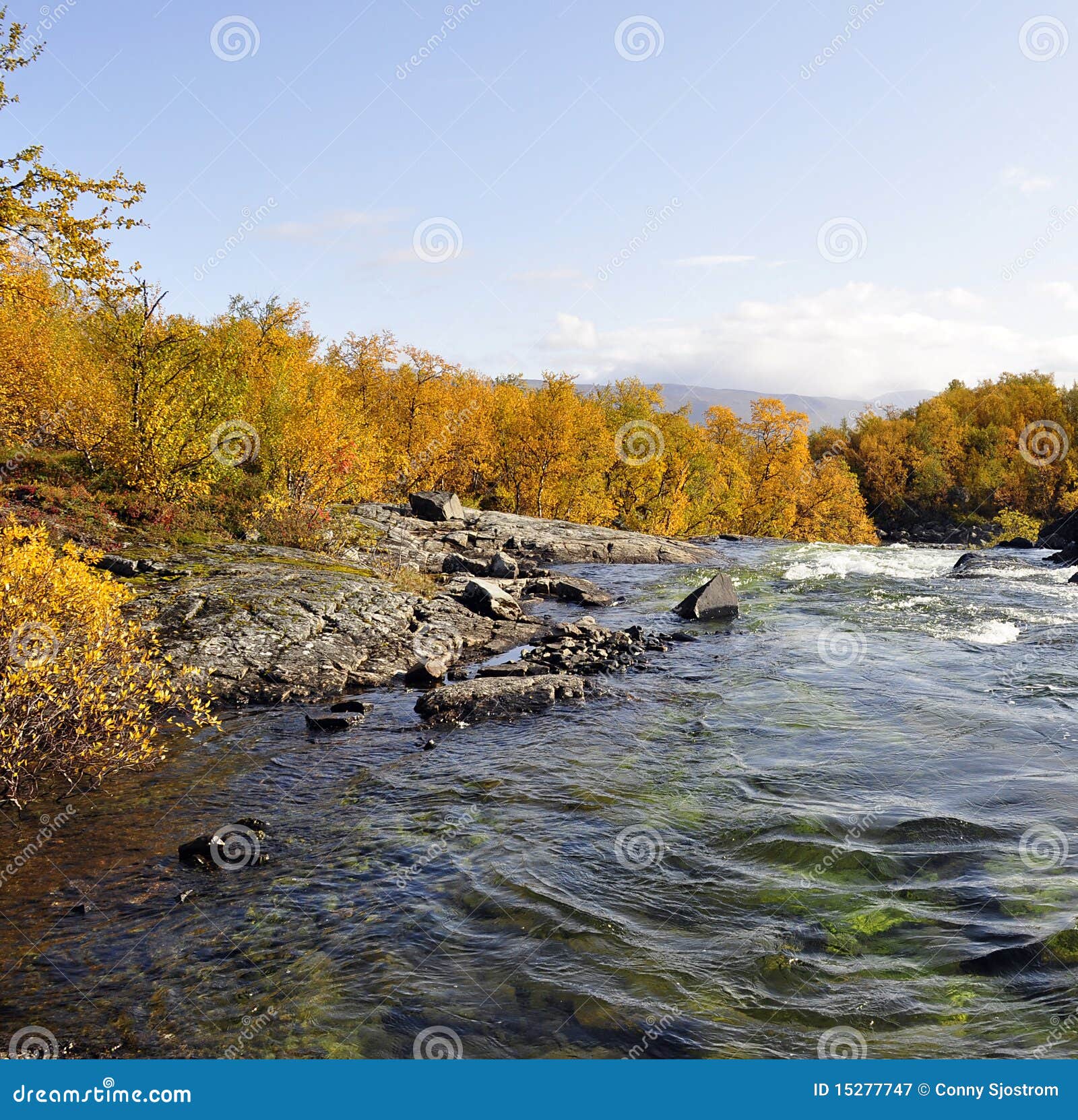 Autumn landscape in Sweden stock image. Image of mountain - 15277747
